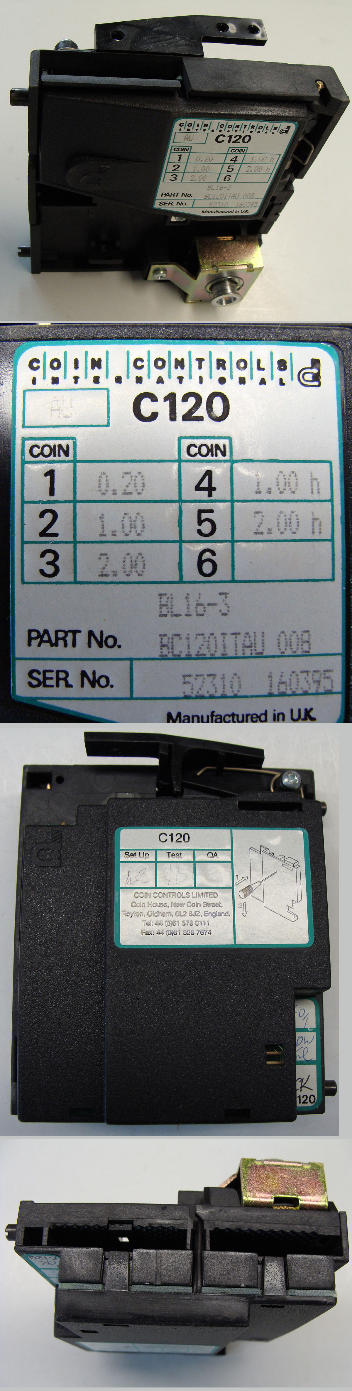 Pricefor 1 X C120 Coin Controls Electronic Coin Mechs. $25.00ea